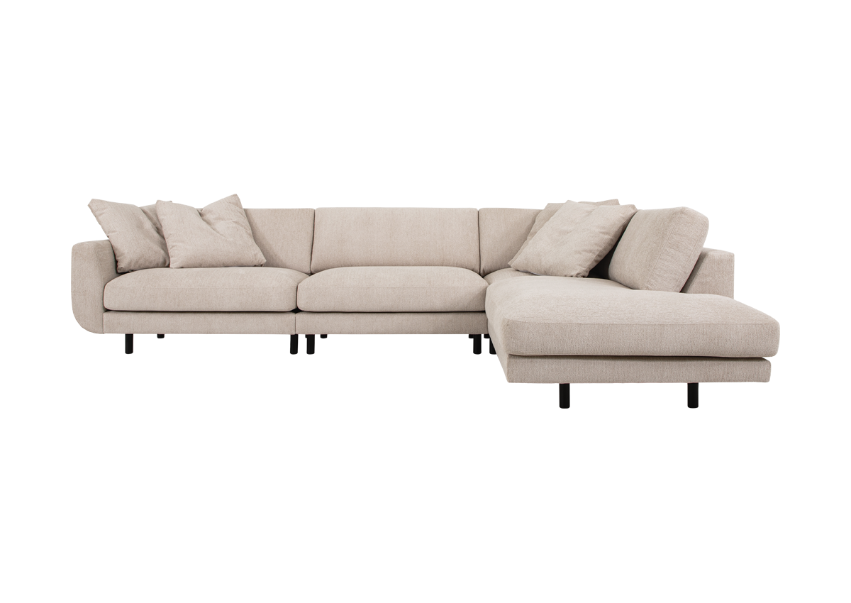 Lazy Sofa | Åpent Hjørne Høyre Stor | Lombardo Beige | A-Møbler