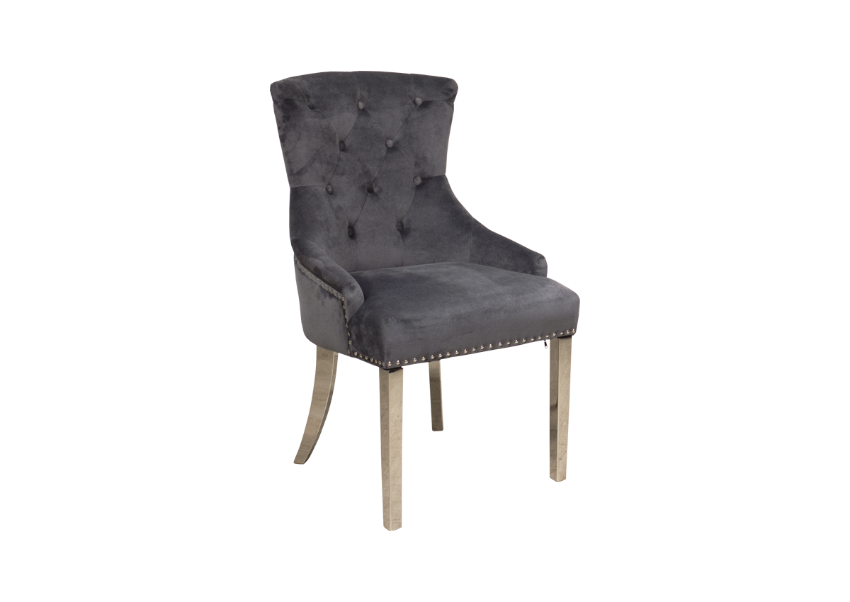 Megan Spisestol | Elegant Velour Stol med Rustfritt Stål | Høy Komfort ...