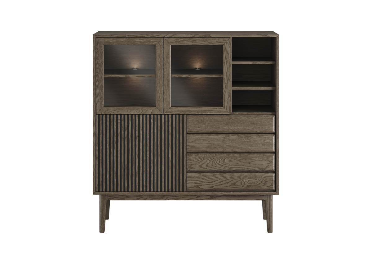 Casø Broholm Highboard i Smoked oiled eik | Moderne oppbevaring med dansk design | A-Møbler